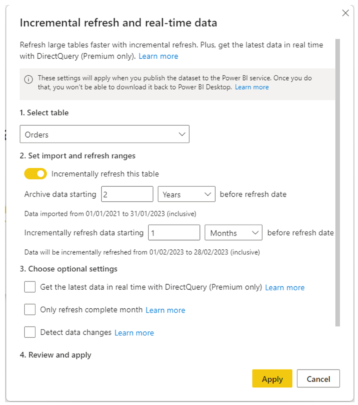 Power BI Incremental Refresh for Faster Dataset Refreshes - exposé